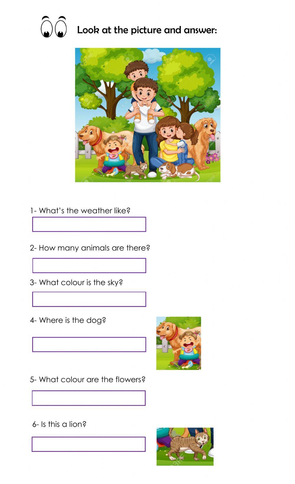 Look and answer interactive worksheet | Live Worksheets