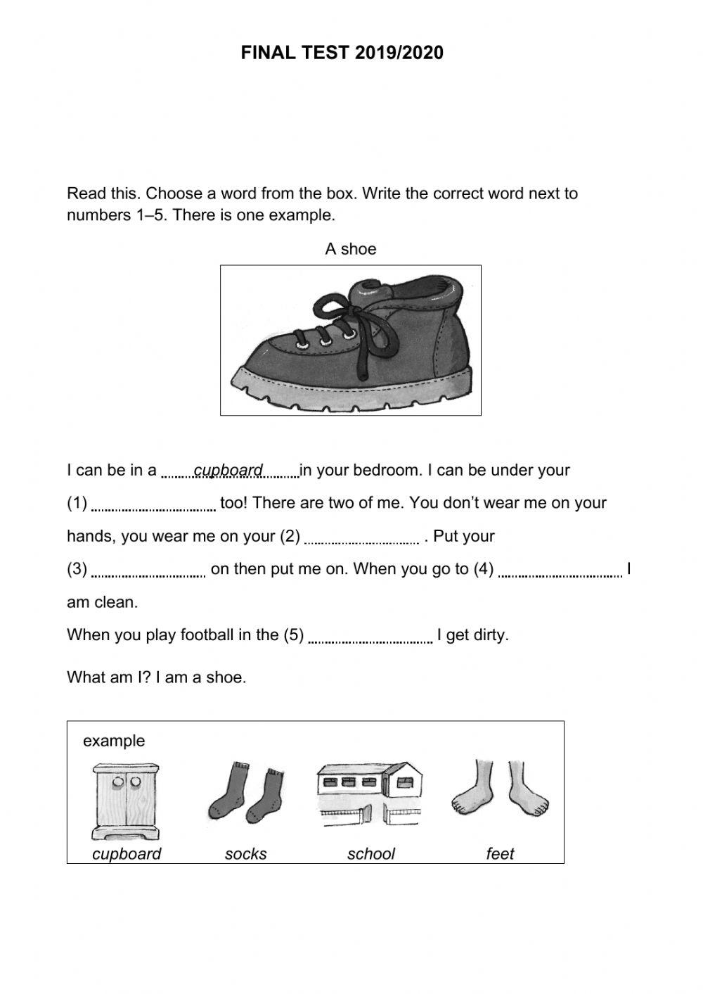 Final Test Family and Friends 2 online exercise for | Live Worksheets