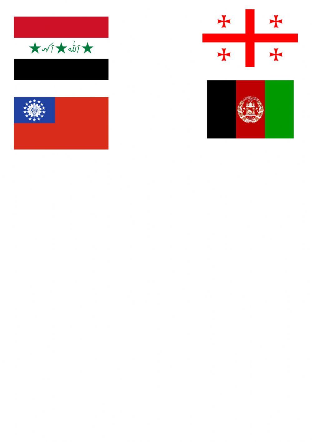 10 recent national flag changes worksheet | Live Worksheets