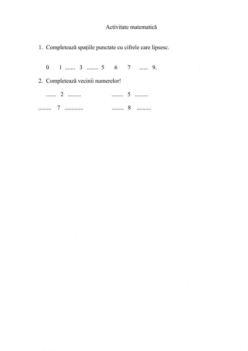 Atc. matematică worksheet | Live Worksheets