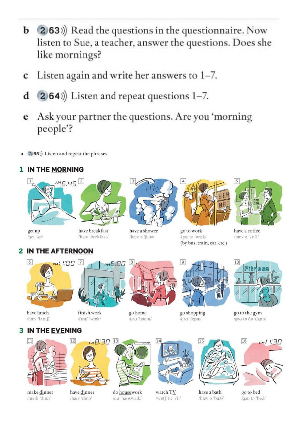 Adverbs of frequancy-a typical day worksheet | Live Worksheets