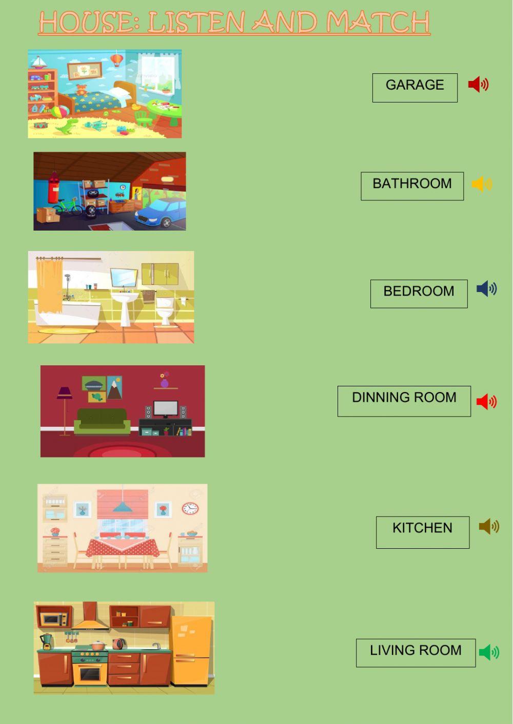 House online worksheet for grade 1 | Live Worksheets