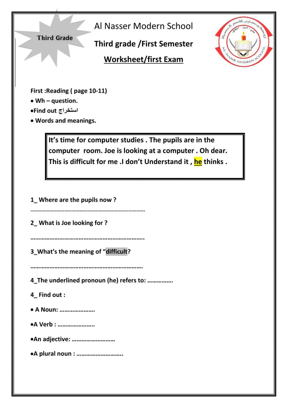 Work sheet English language activity | Live Worksheets