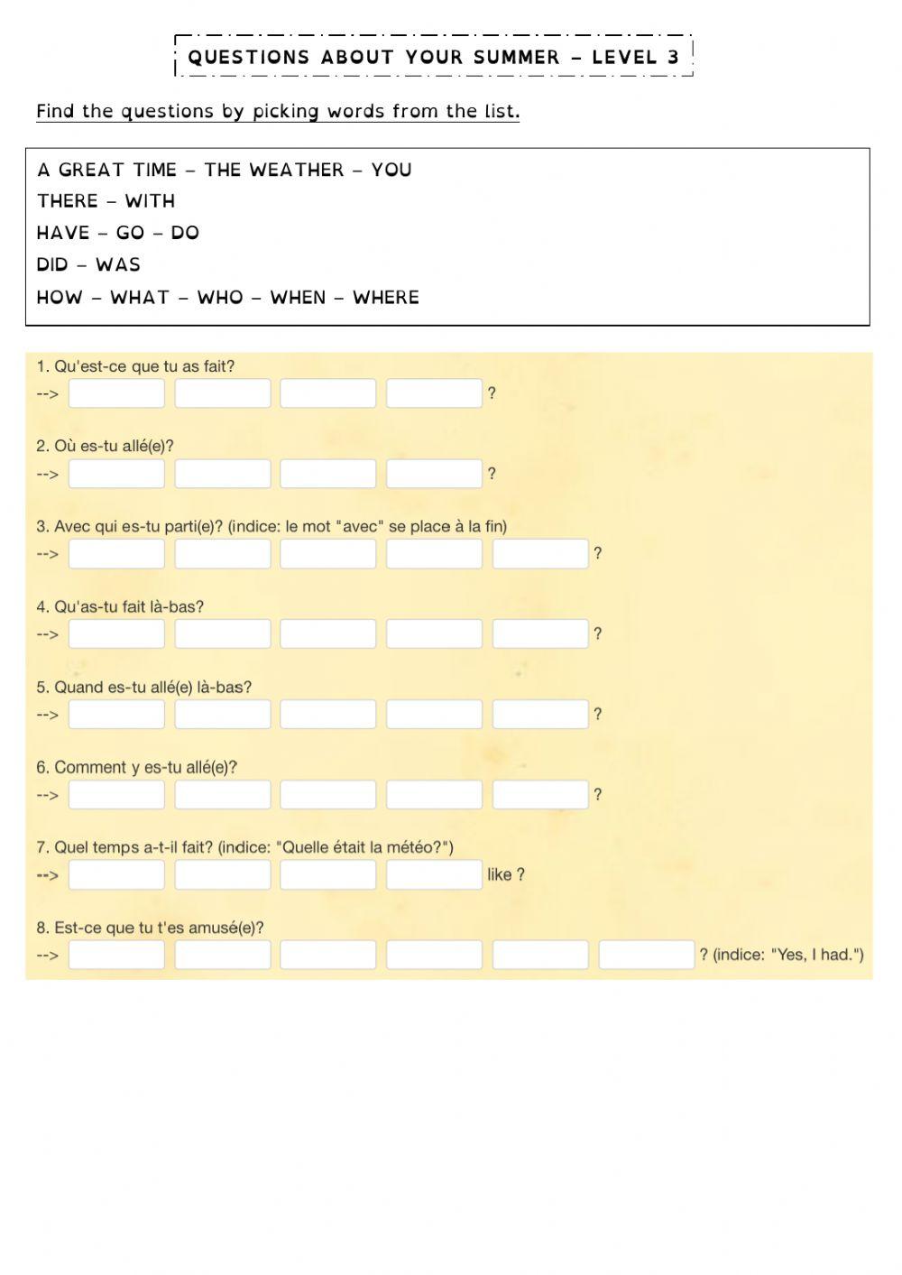 Questions about summer 339312 | hhovhannisyan