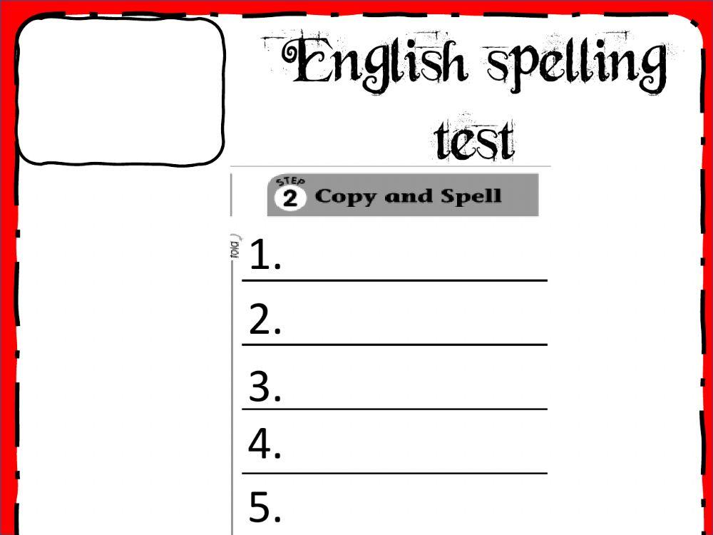 English - 26- Friday spelling worksheet | Live Worksheets