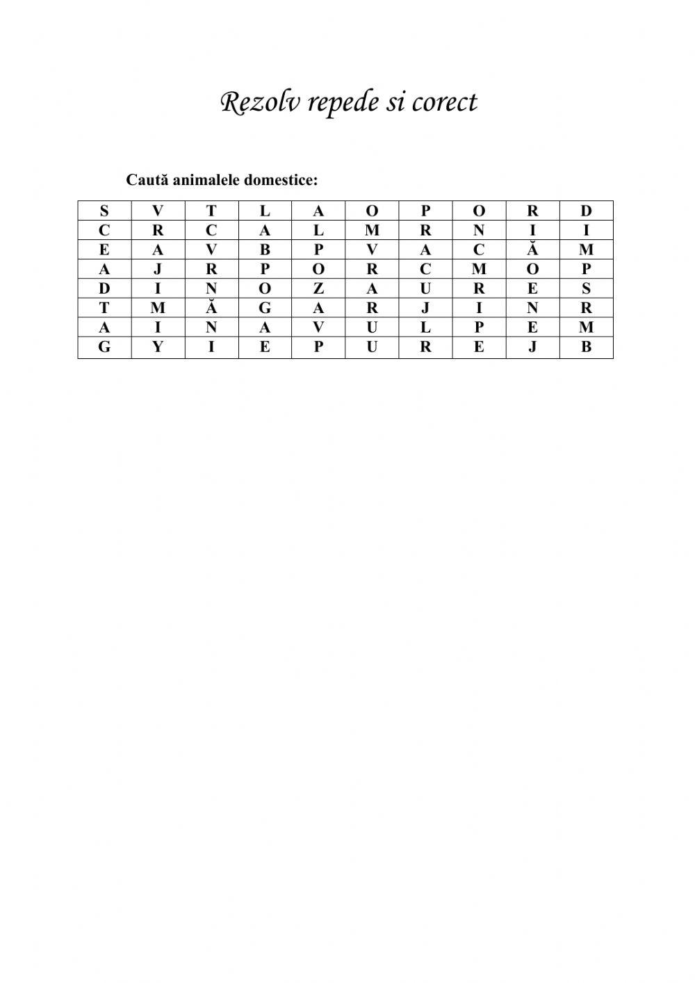 Rebus Animale domestice interactive worksheet | Live Worksheets