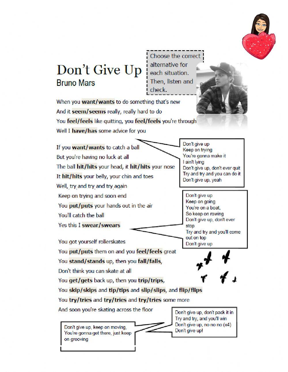 Dont give up BR… | Free Interactive Worksheets | 340114
