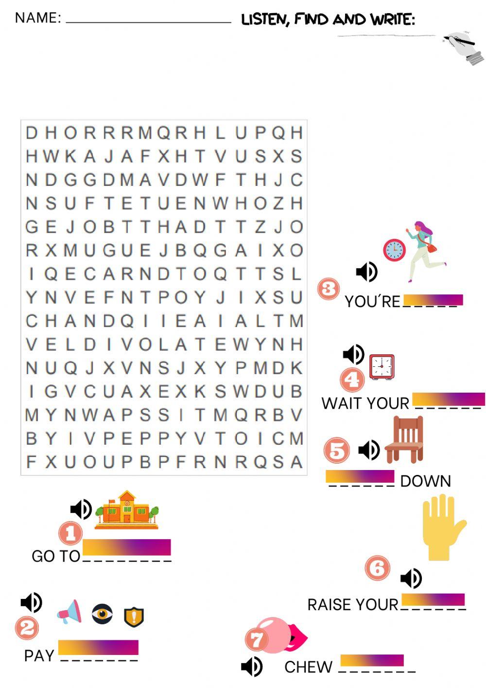 340451 | Wordsearch school | charoguimo | LiveWorksheets