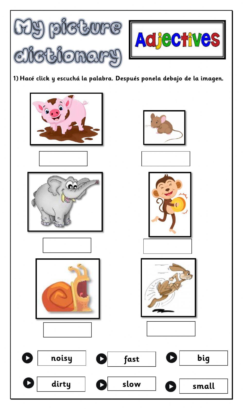 Picture Dictionary worksheet for 1st | Live Worksheets