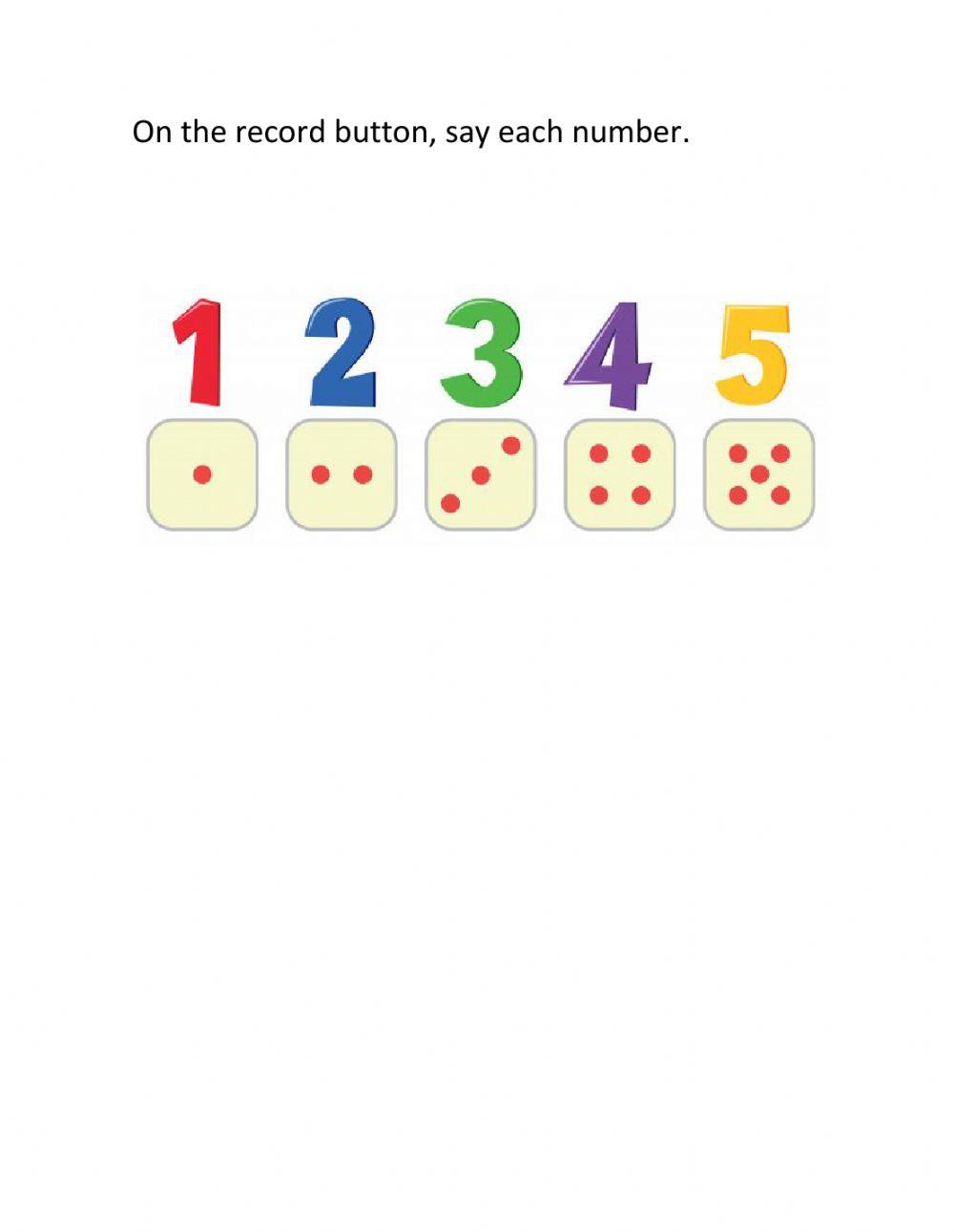 Numbers online exercise for preschool | Live Worksheets