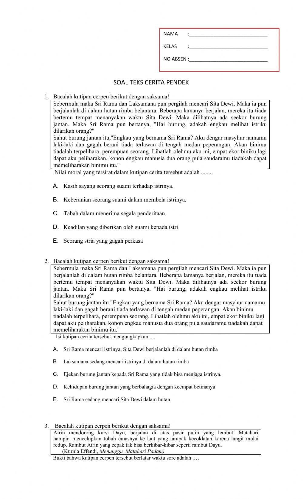 Materi teks Cerita Pendek 341012 | ernawati2574