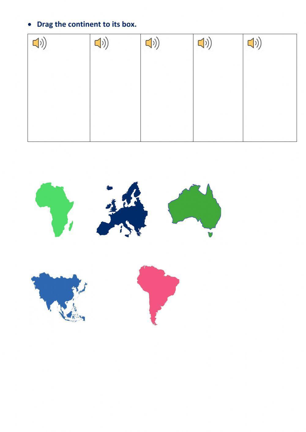 Continents 341141 | JocelynNa | Live Worksheets