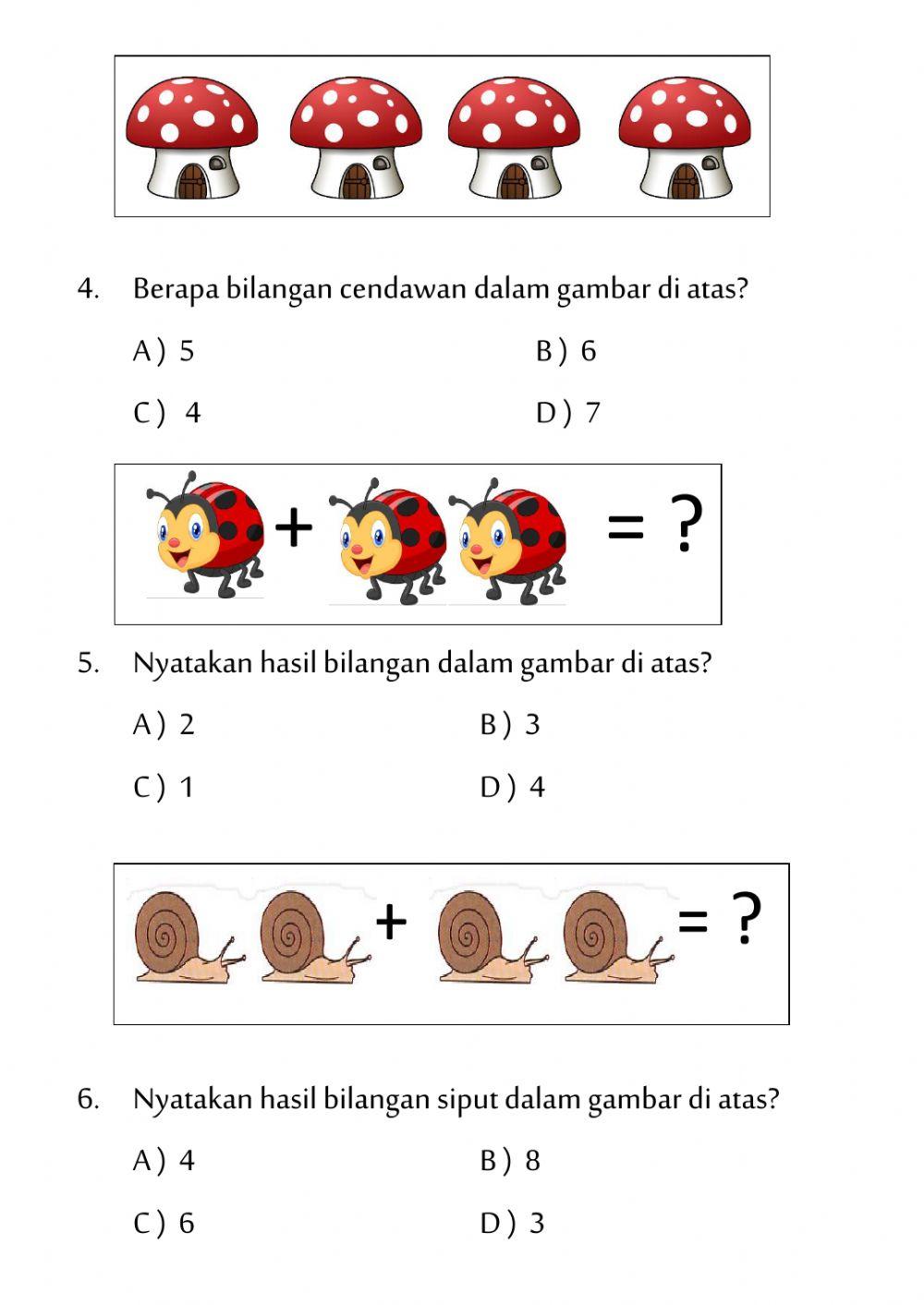 Hasil tambah activity | Live Worksheets