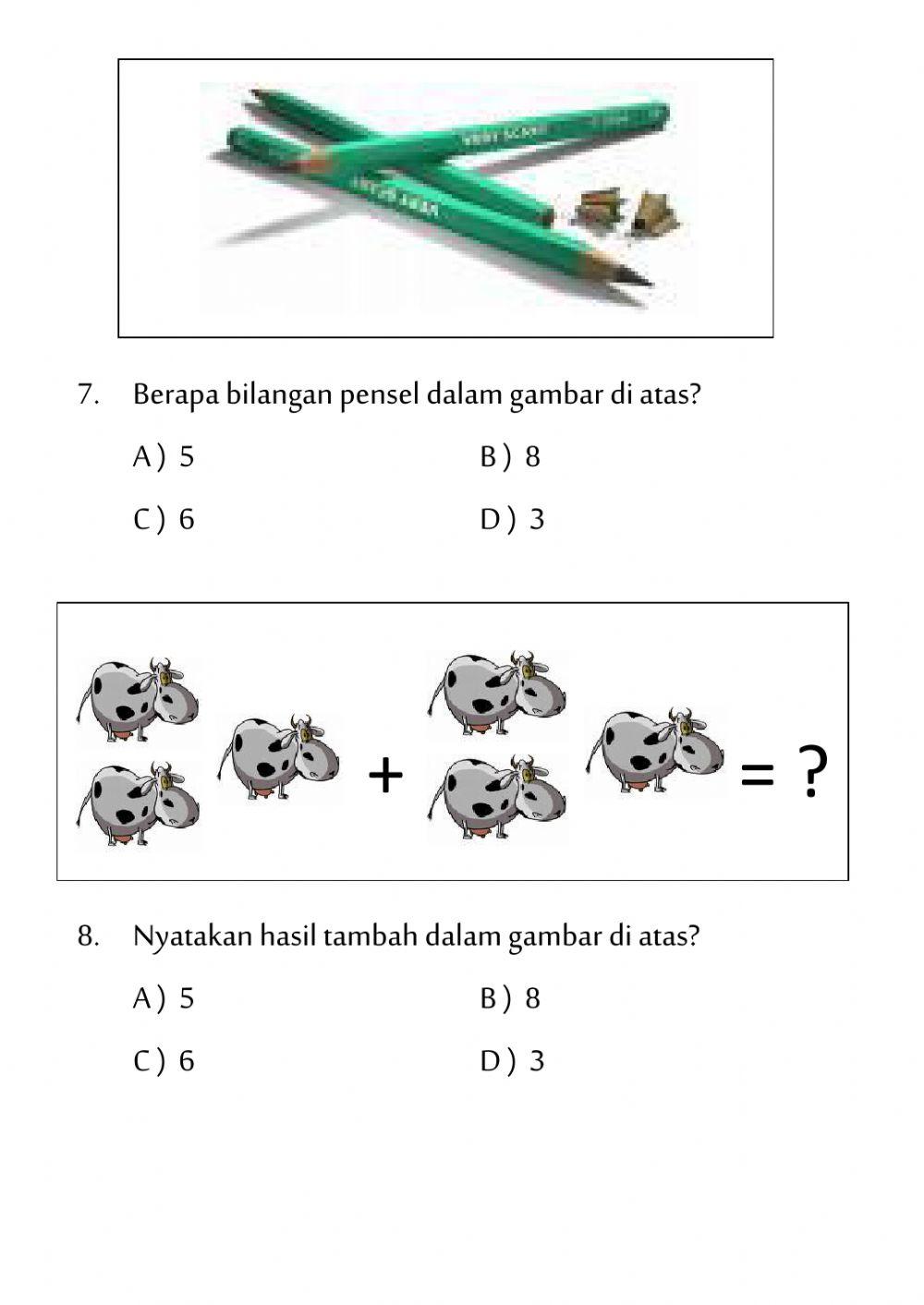 Hasil tambah activity | Live Worksheets