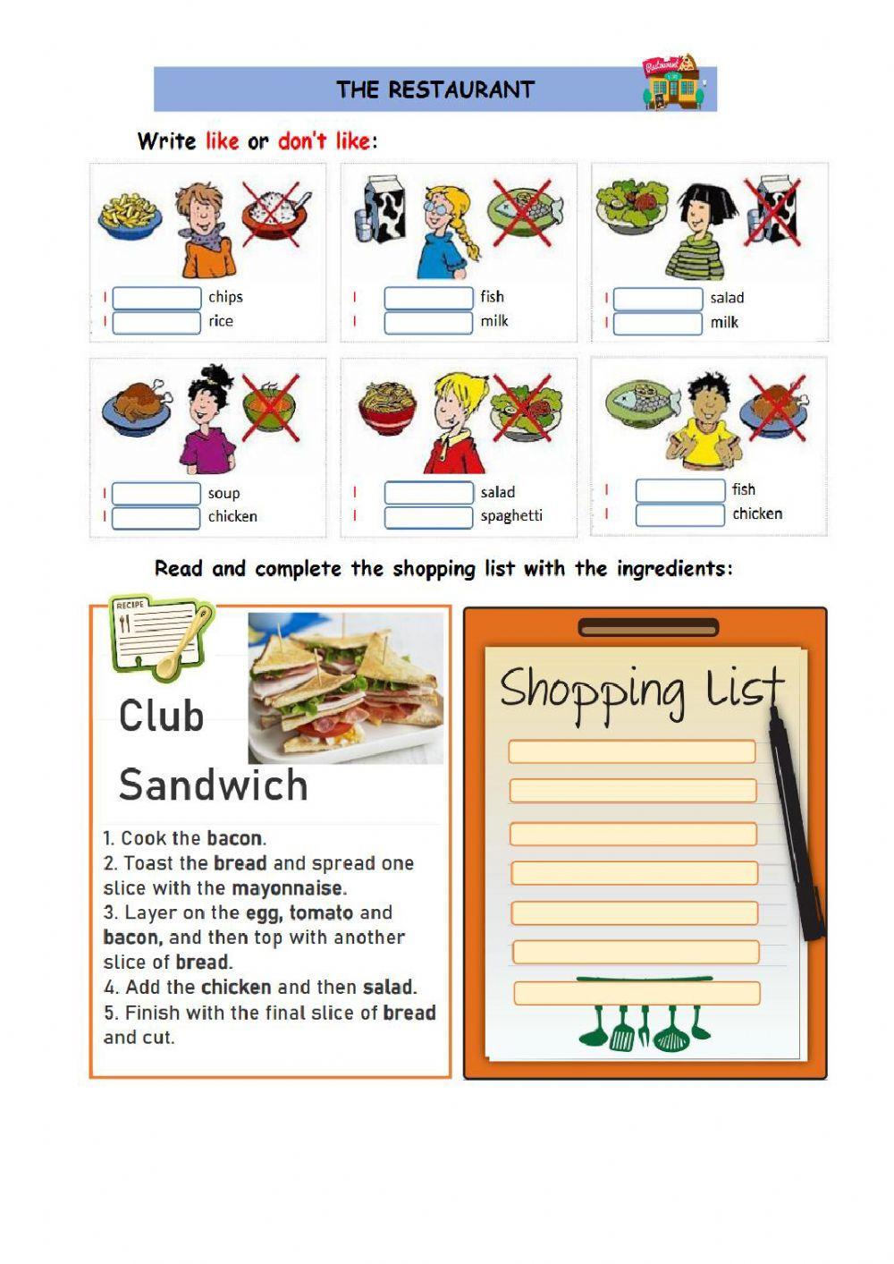 315798 | Food preferences | Tchertati | LiveWorksheets