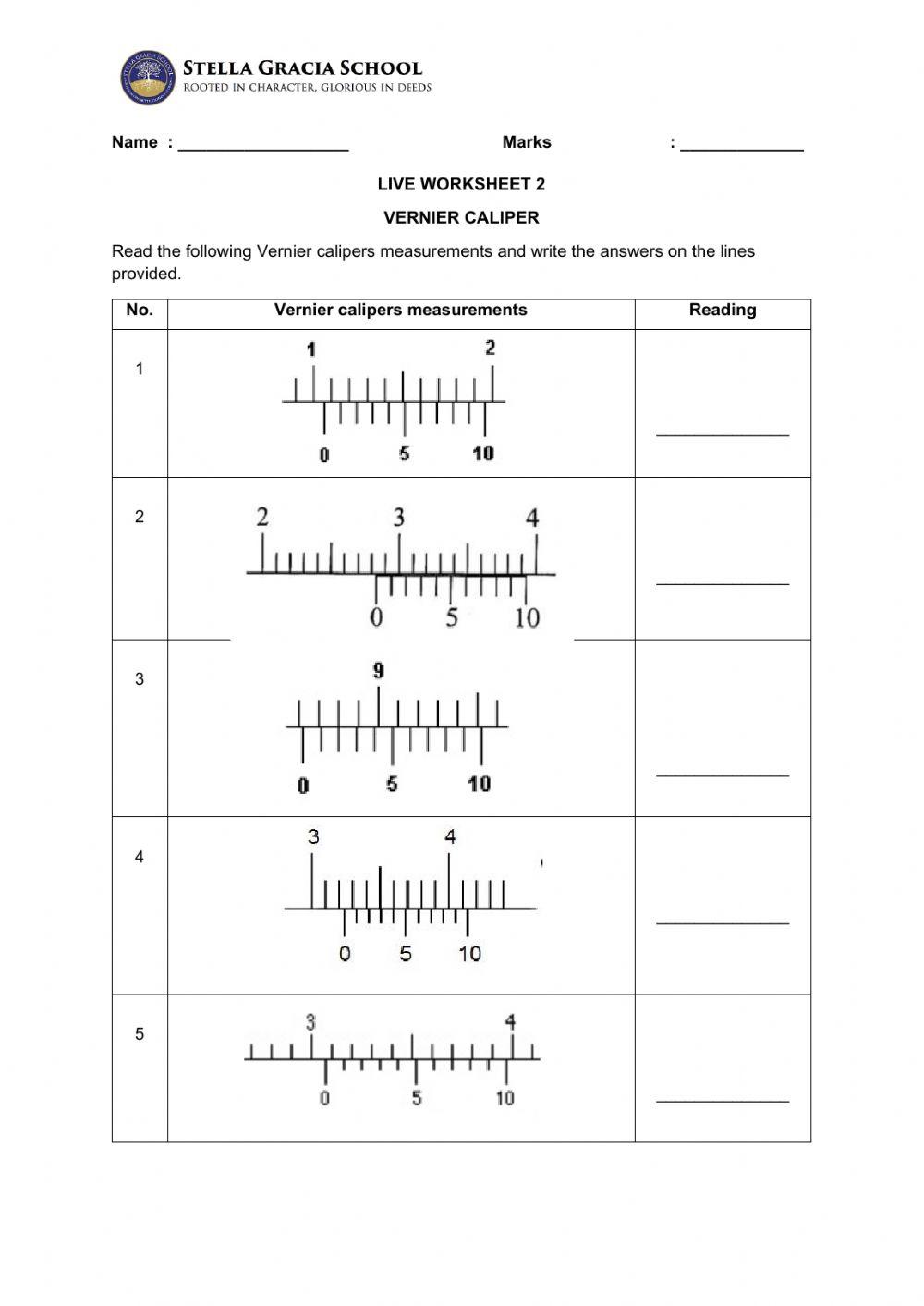 Caliper Measurement Worksheet at James Julissa blog Caliper Measurement Worksheet at James Julissa blog