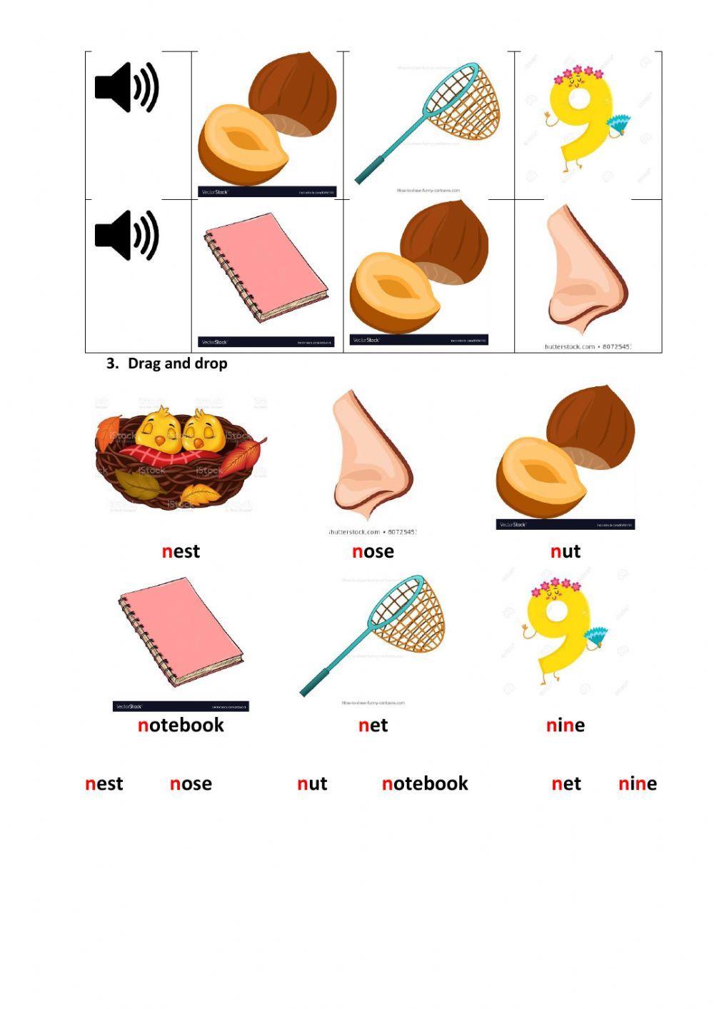 Letter N vocab 316126 | rebel_bowie30 | Live Worksheets