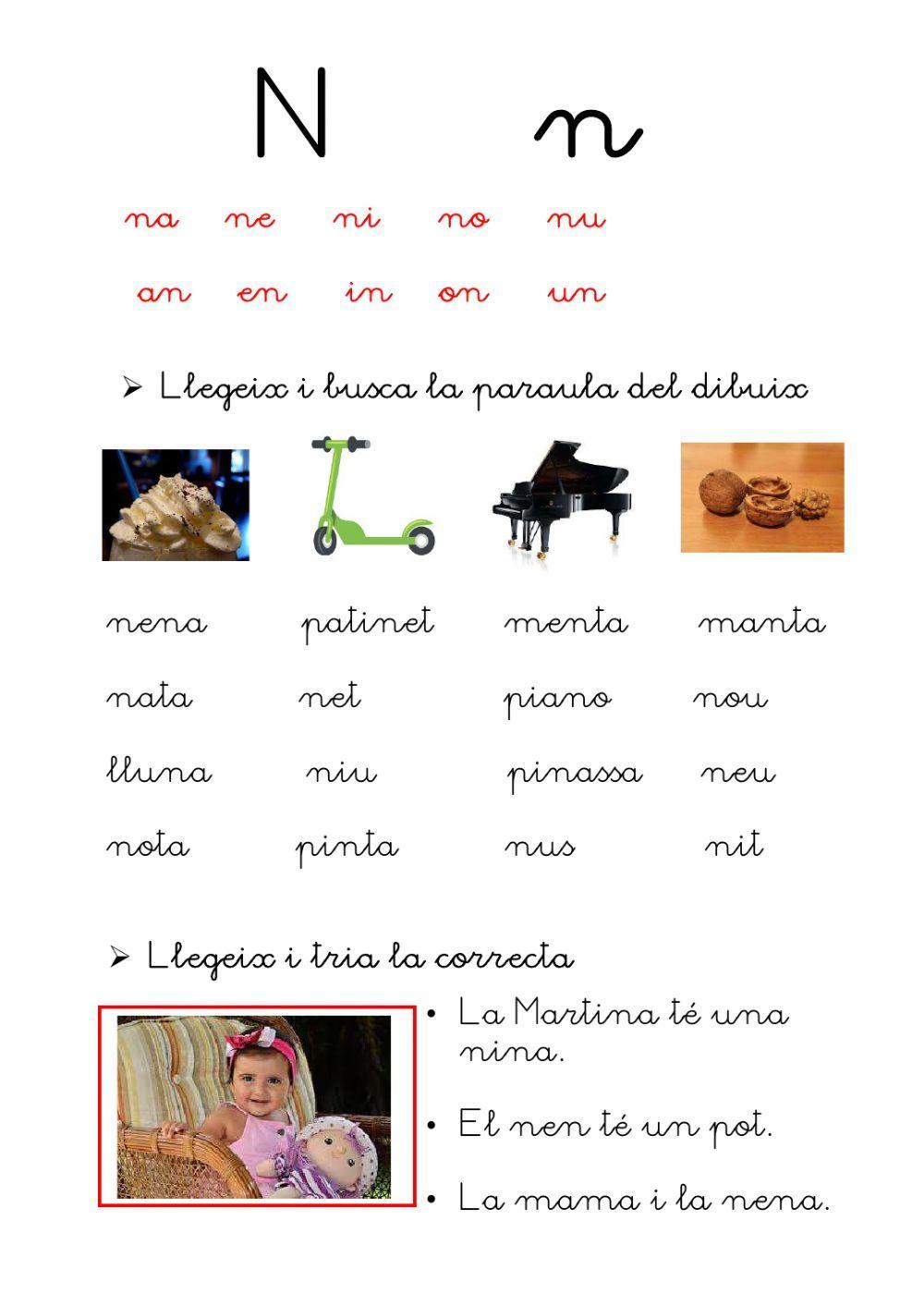 Lletra n 342354 | Chon Rodriguez | Live Worksheets