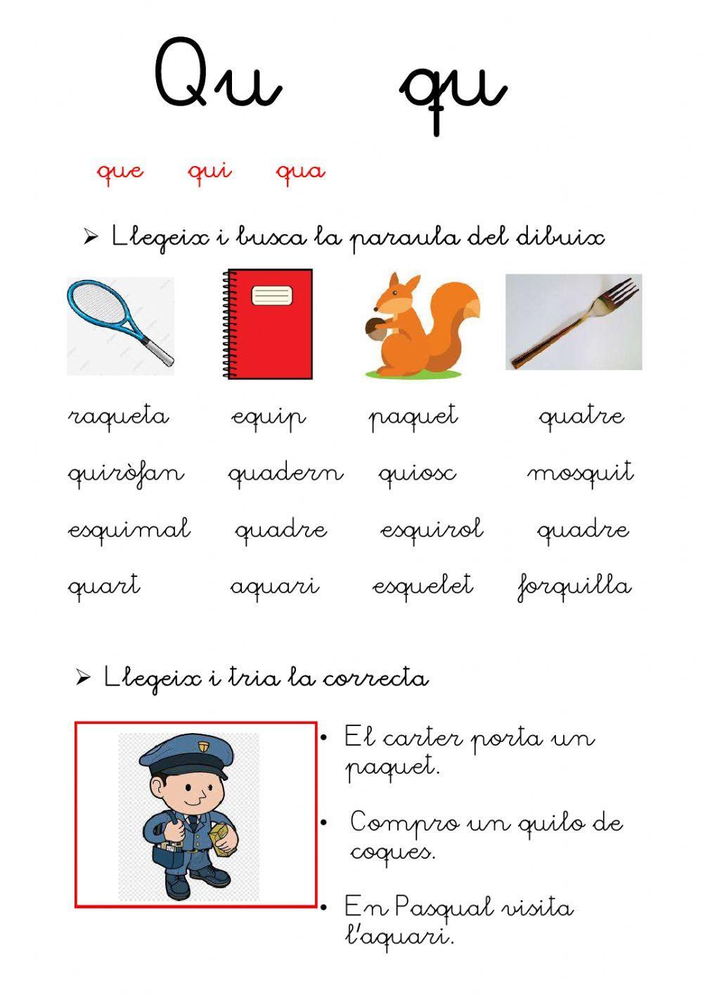 342440 | Lletra qu | Chon Rodriguez | LiveWorksheets