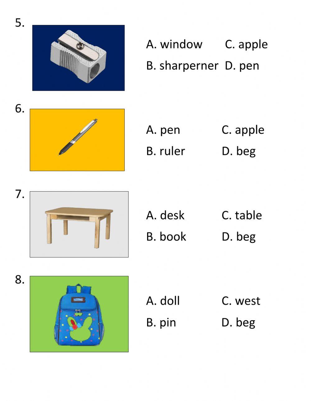 Thing in the class worksheet | Live Worksheets