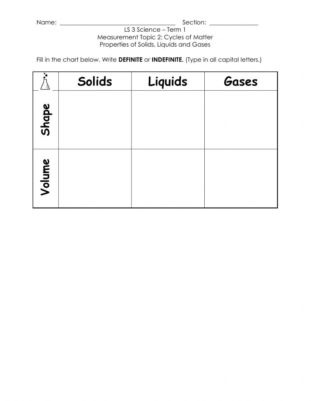 Matter Fact Box worksheet | Live Worksheets