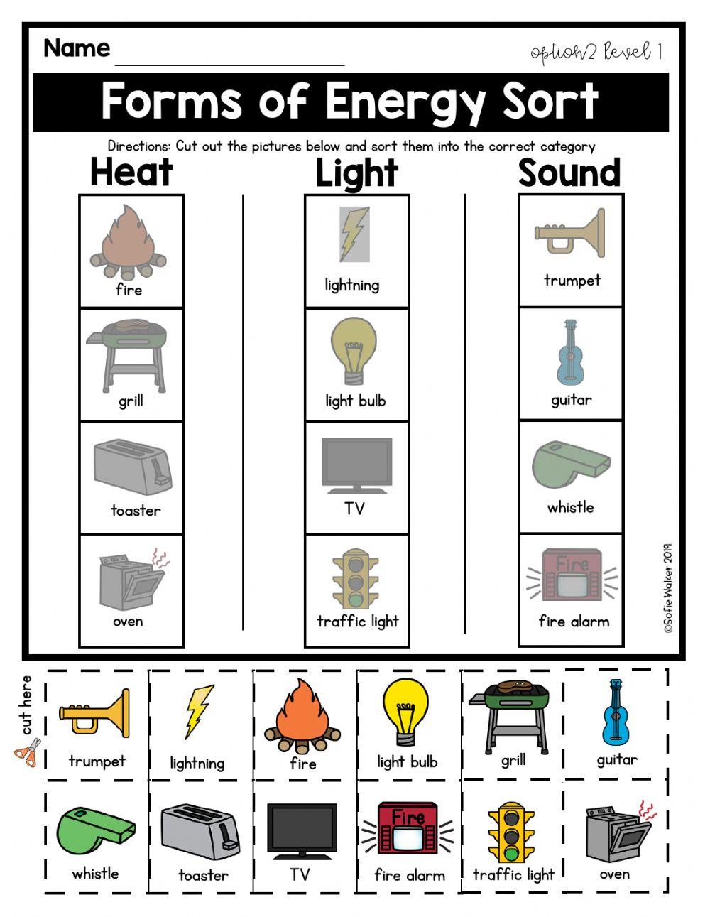 electricity sorting activity