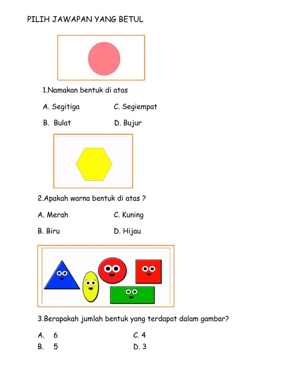 Awal matematik worksheet | Live Worksheets