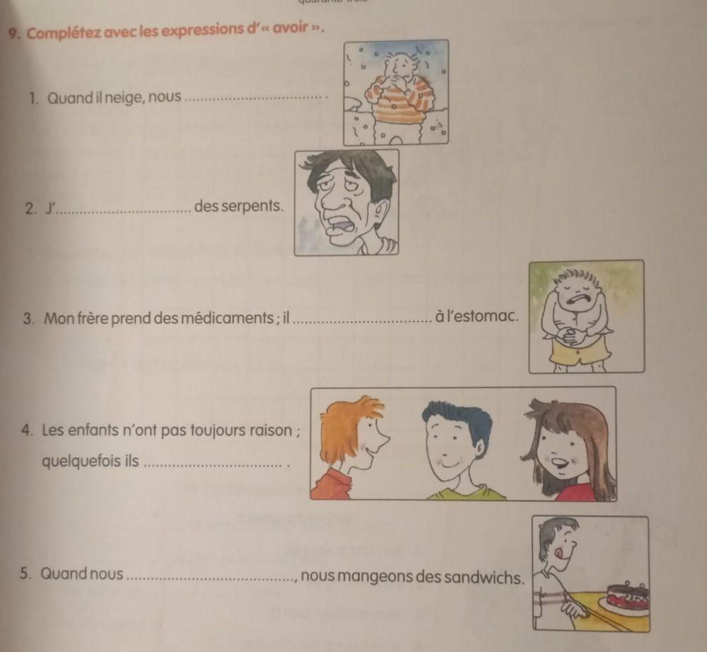 avoir expression 5976285 | kriti | Live Worksheets