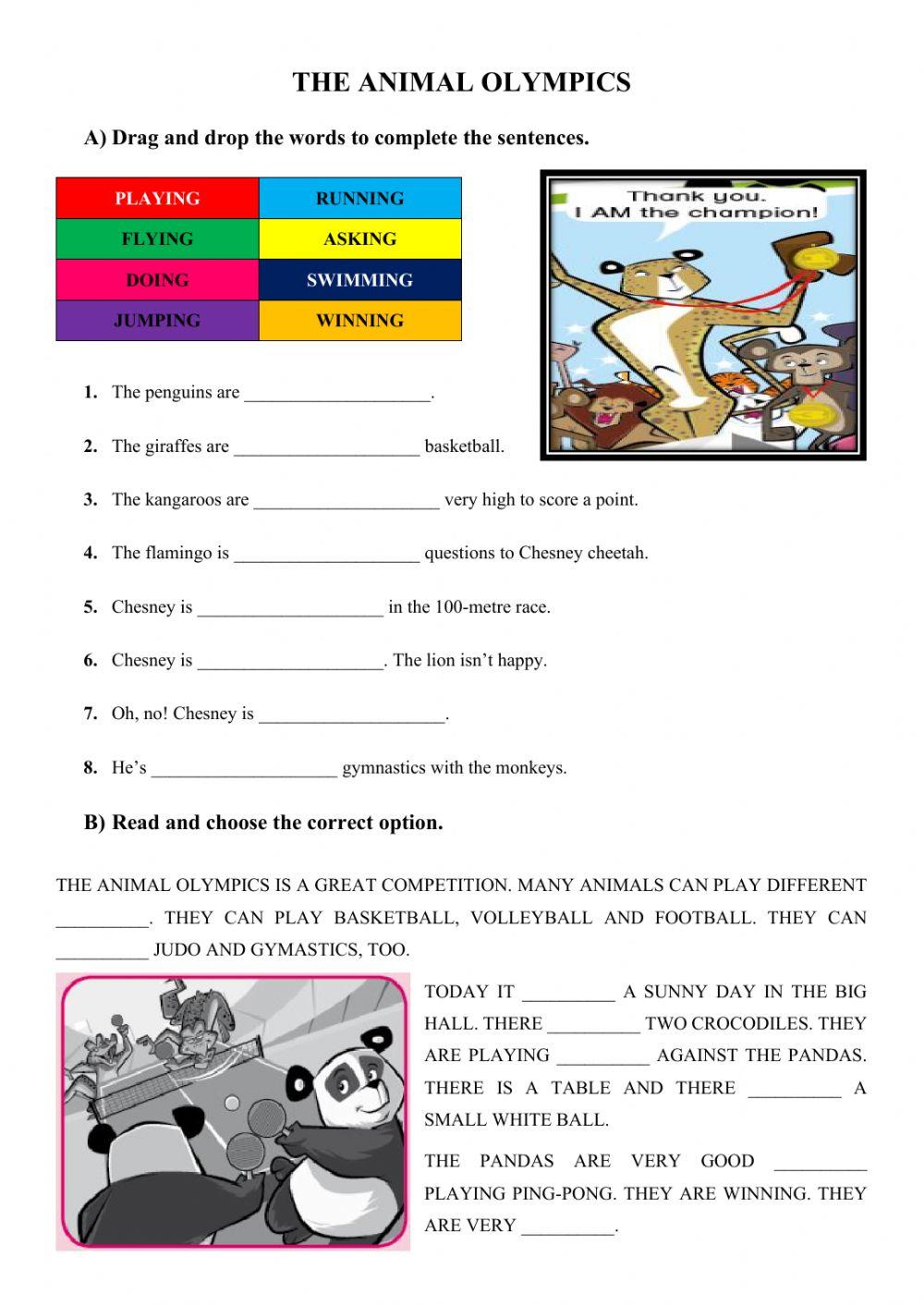 344215 | The Animal Olympics - Present Continuous