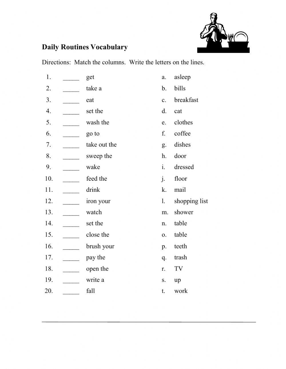 Routines | Free Interactive Worksheets | 316704