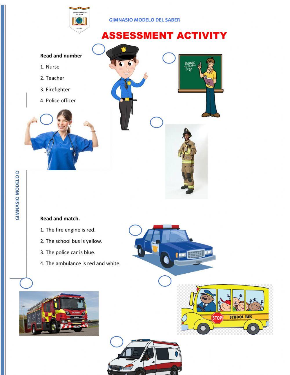 Professions worksheet for FIRST | Live Worksheets