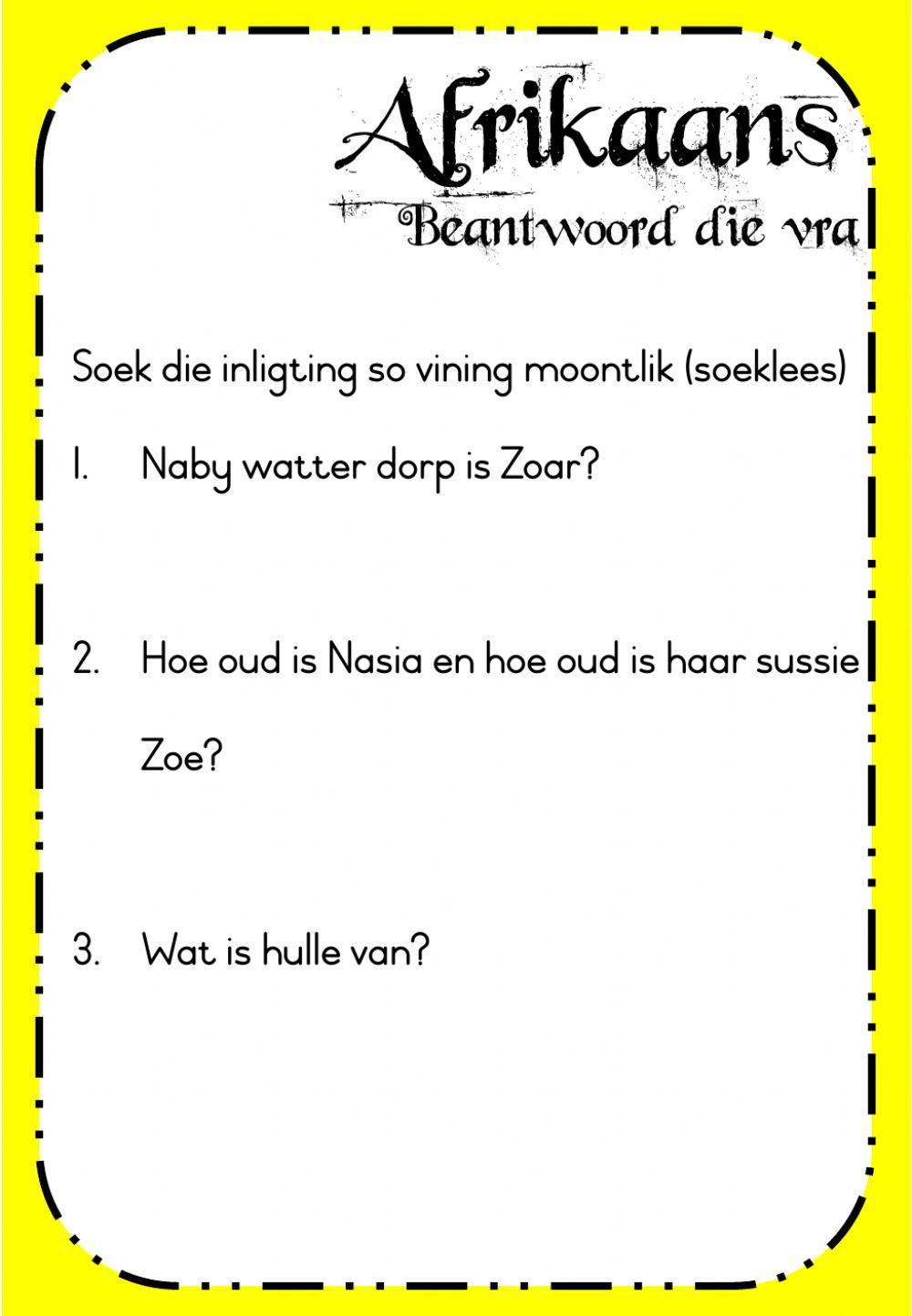 Week 23 - Afrikaans - Tuesday 316928