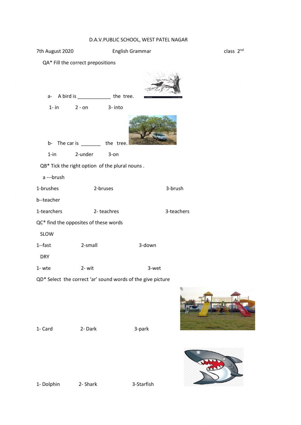 English 1 worksheet | Live Worksheets