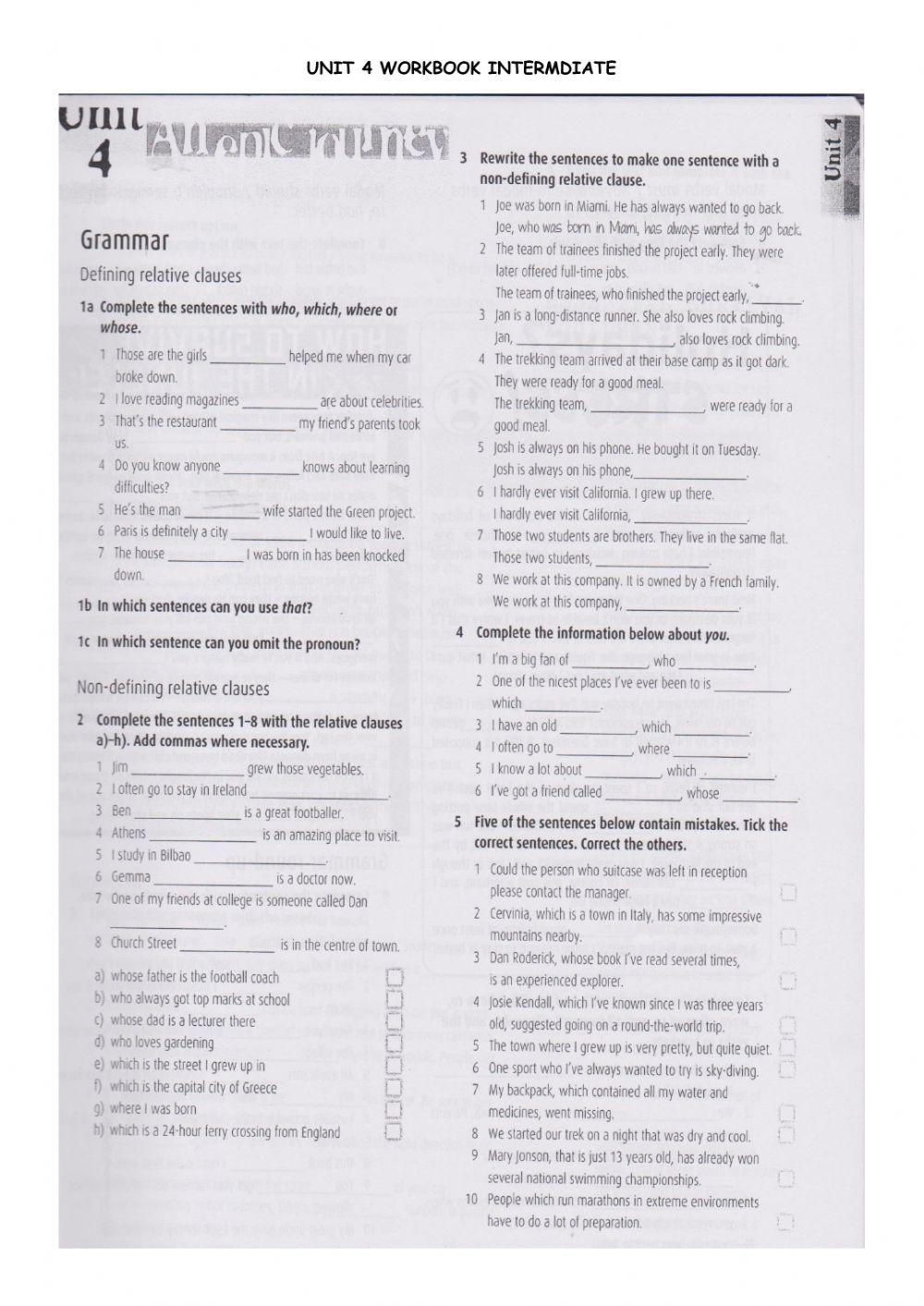 317731 | Unit 4 workbook intermediate | Chicaiza Chango