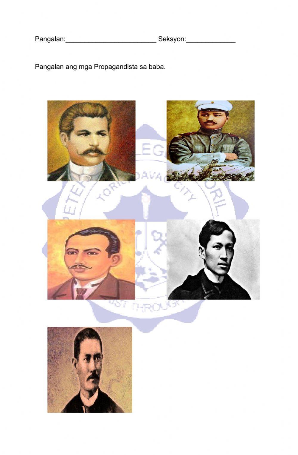 Mga Propagandista online exercise for | Live Worksheets