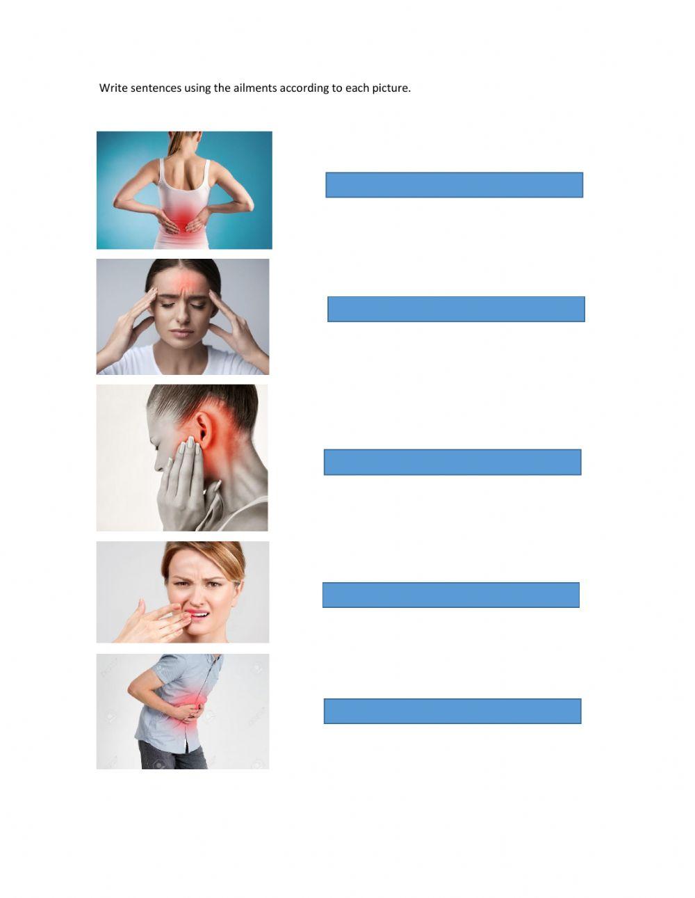 Ailments activity | Live Worksheets