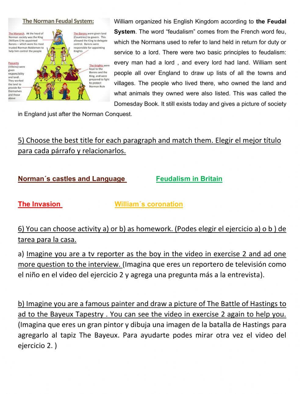 The Norman Conq… | Free Interactive Worksheets | 314915