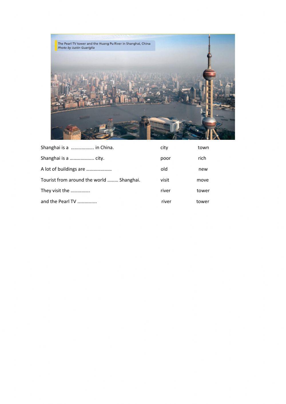 Shanghai | Free Interactive Worksheets | 318604