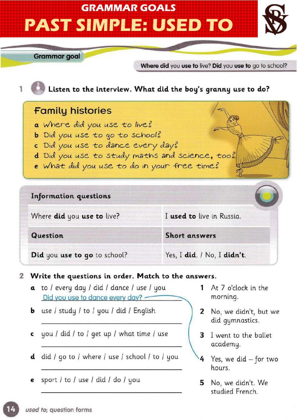 Used to worksheet | Live Worksheets