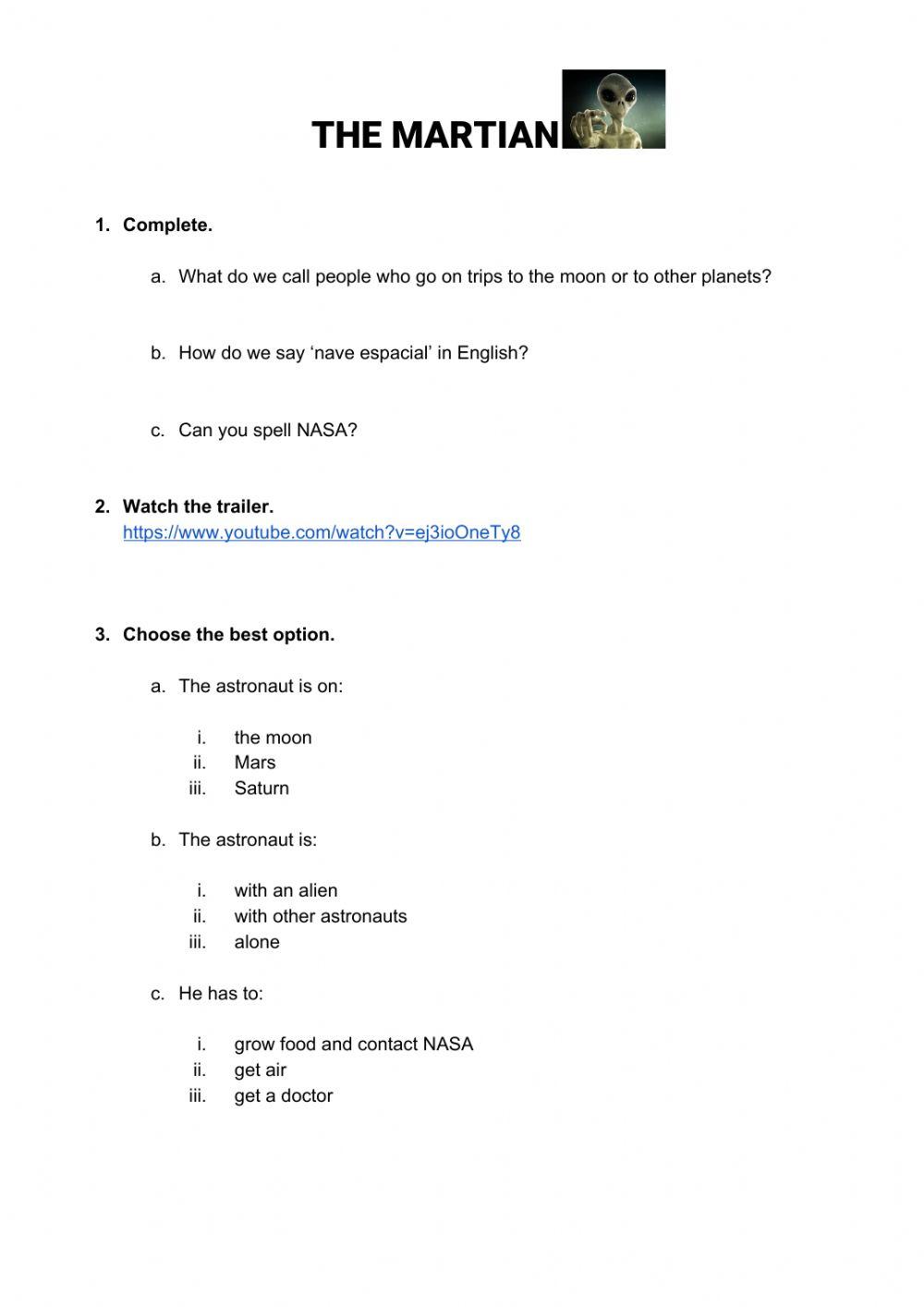 The Martian 319203 | englishclasses_2020 | Live