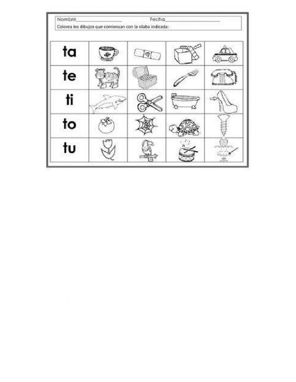 319678 | Sílaba T | Gresu | LiveWorksheets