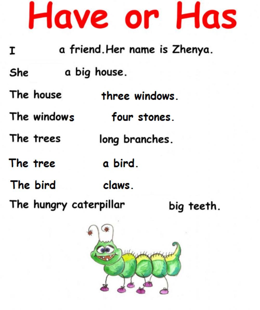 Have - has online worksheet | Live Worksheets