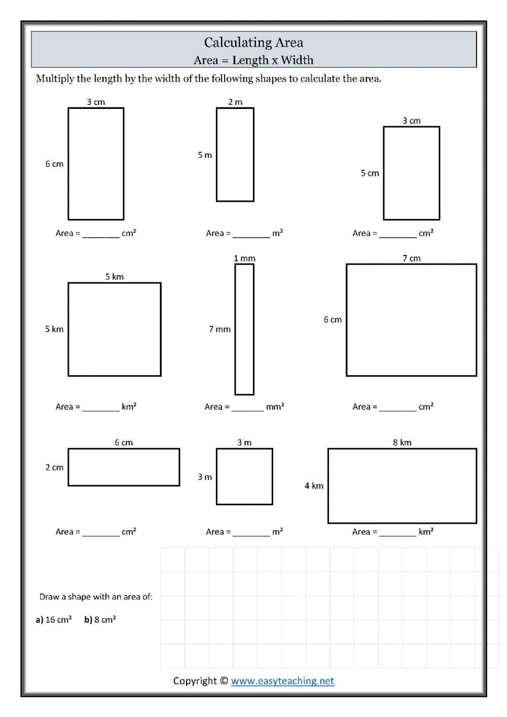 Area 0735 | Ashley Fay | Live Worksheets