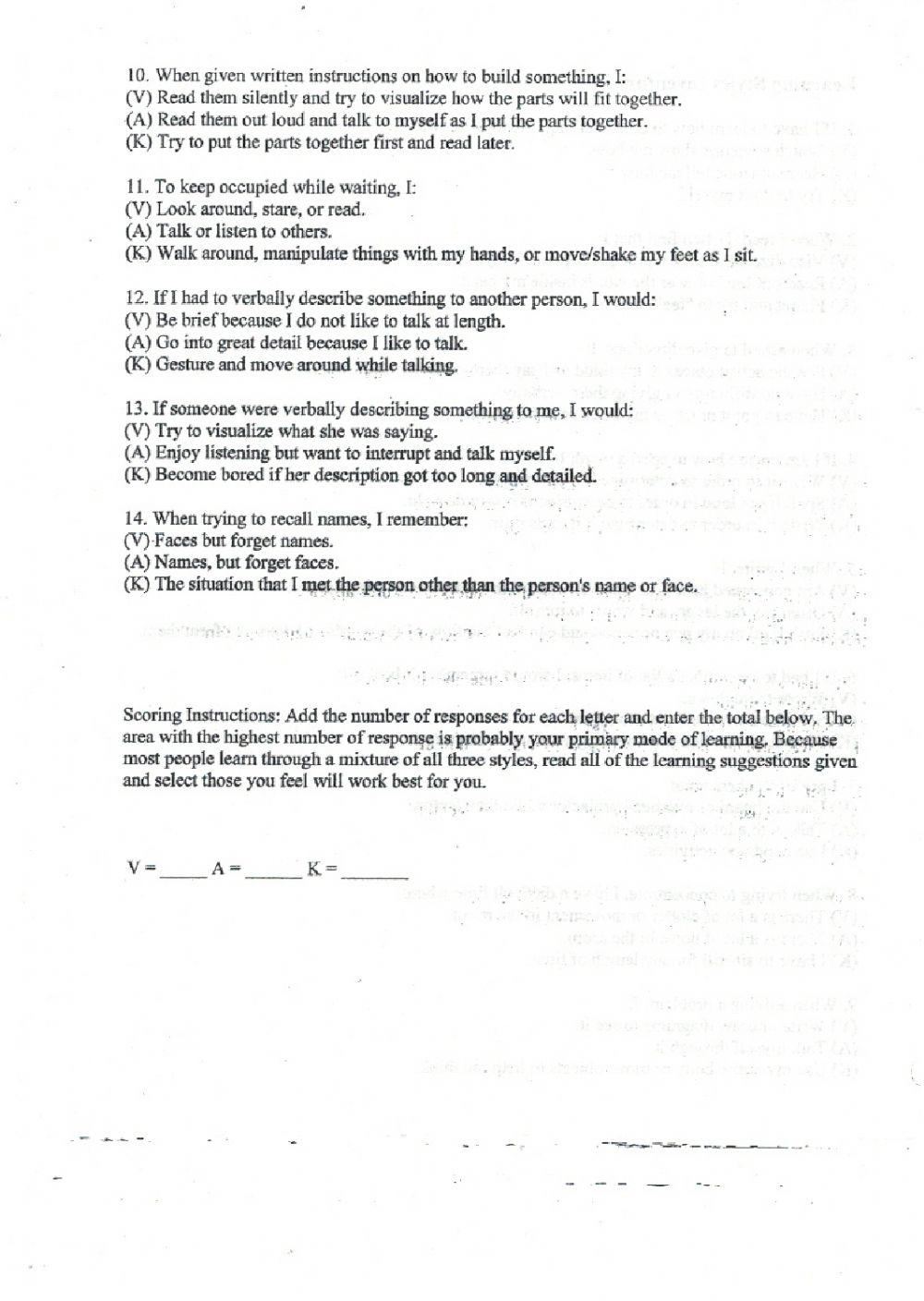 Learning Intelligence Survey worksheet | Live Worksheets Learning Intelligence Survey worksheet | Live Worksheets