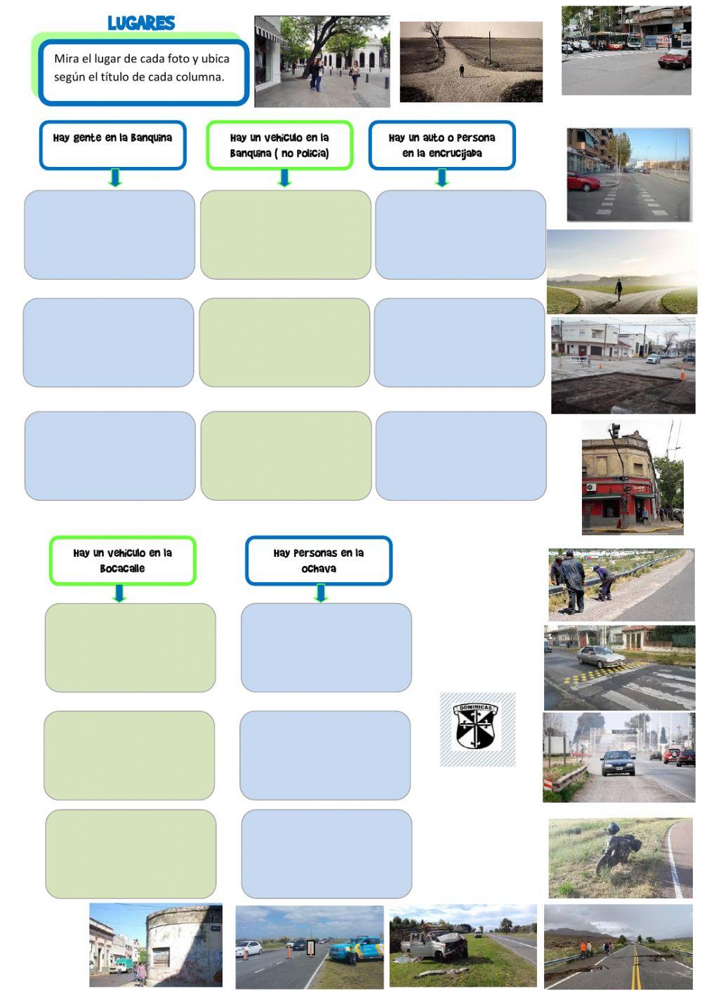 3A evial lugar worksheet | Live Worksheets