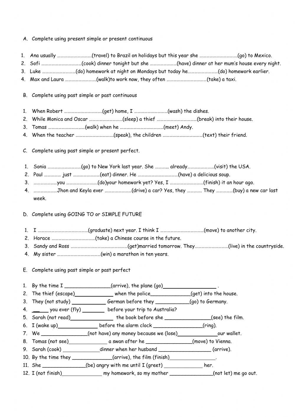 Mixed tenses - Conditionals | missmarina_21 | Live