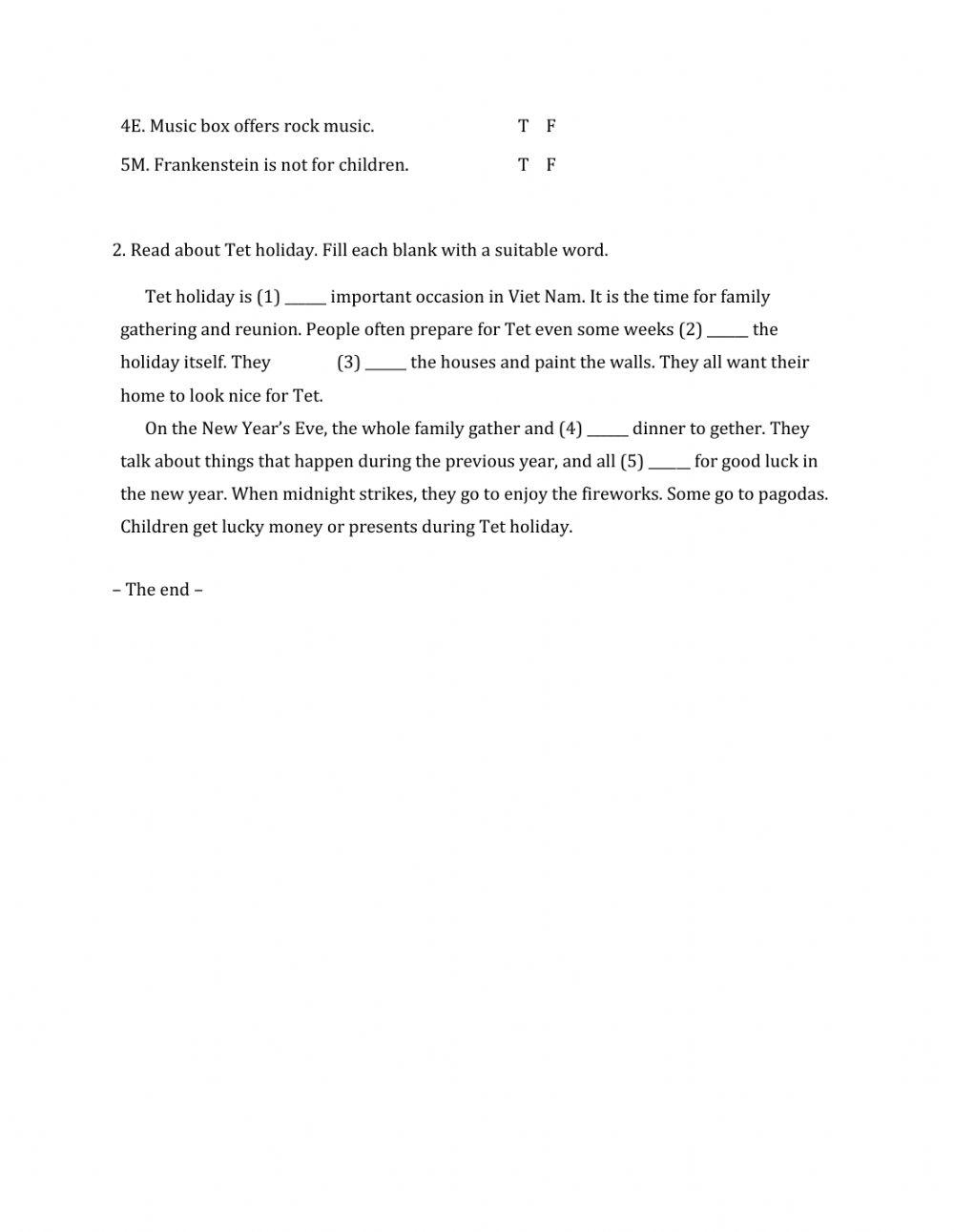 320737 | Lớp 6 - Unit 7 TELEVISION-READING | Nguyễn Xuân