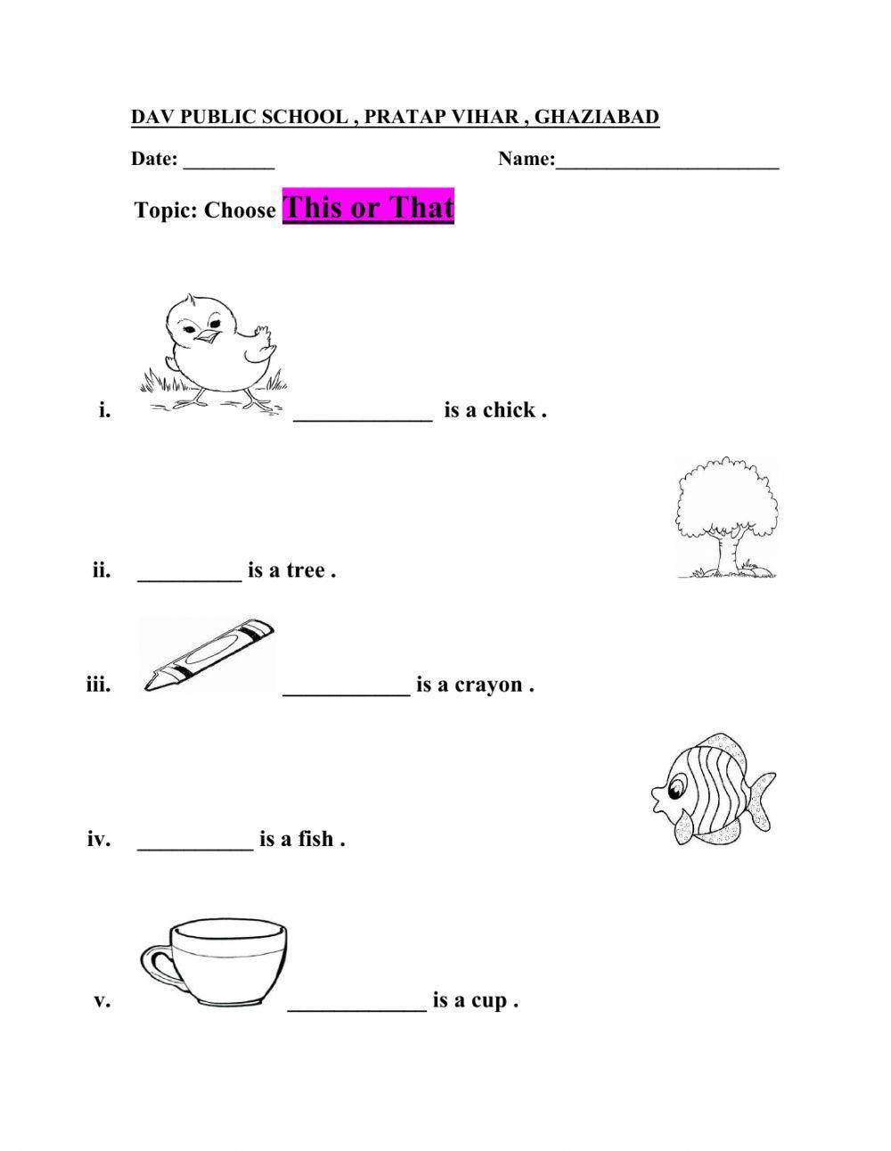 This 0r That worksheet | Live Worksheets