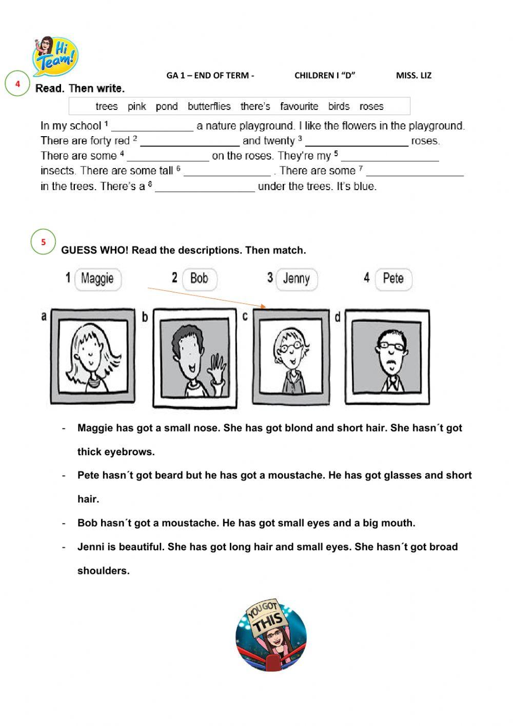 End of term 1 worksheet | Live Worksheets