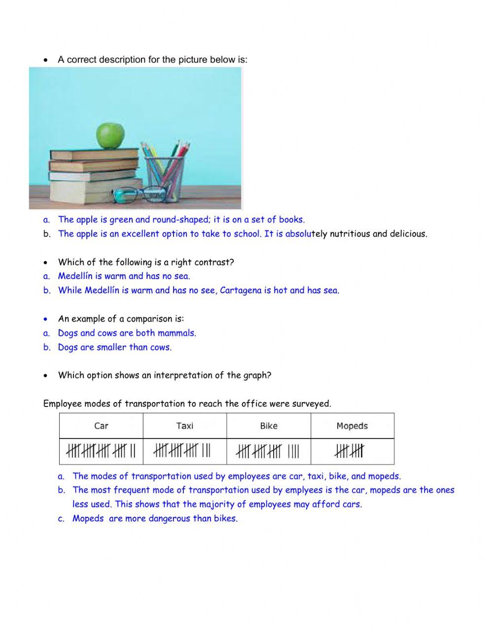 THINKING SKILLS online exercise for | Live Worksheets